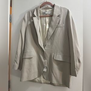 Zara | Jackets & Coats | Nwt Zara Oversized Flowy Blazer | Poshmark
